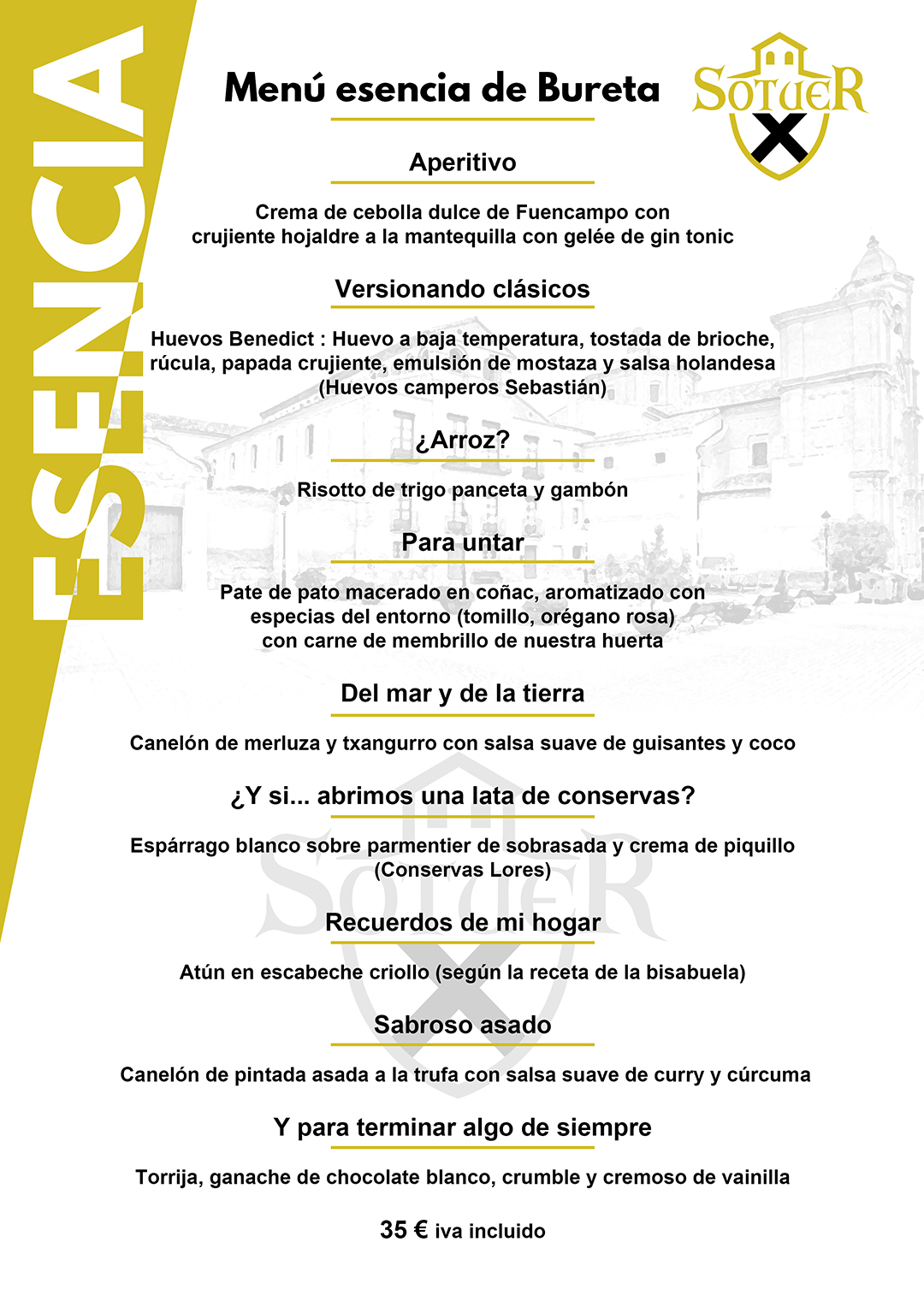 Experiencia Sotuer – Vive la Experiencia Sotuer en Bureta. Menús ...