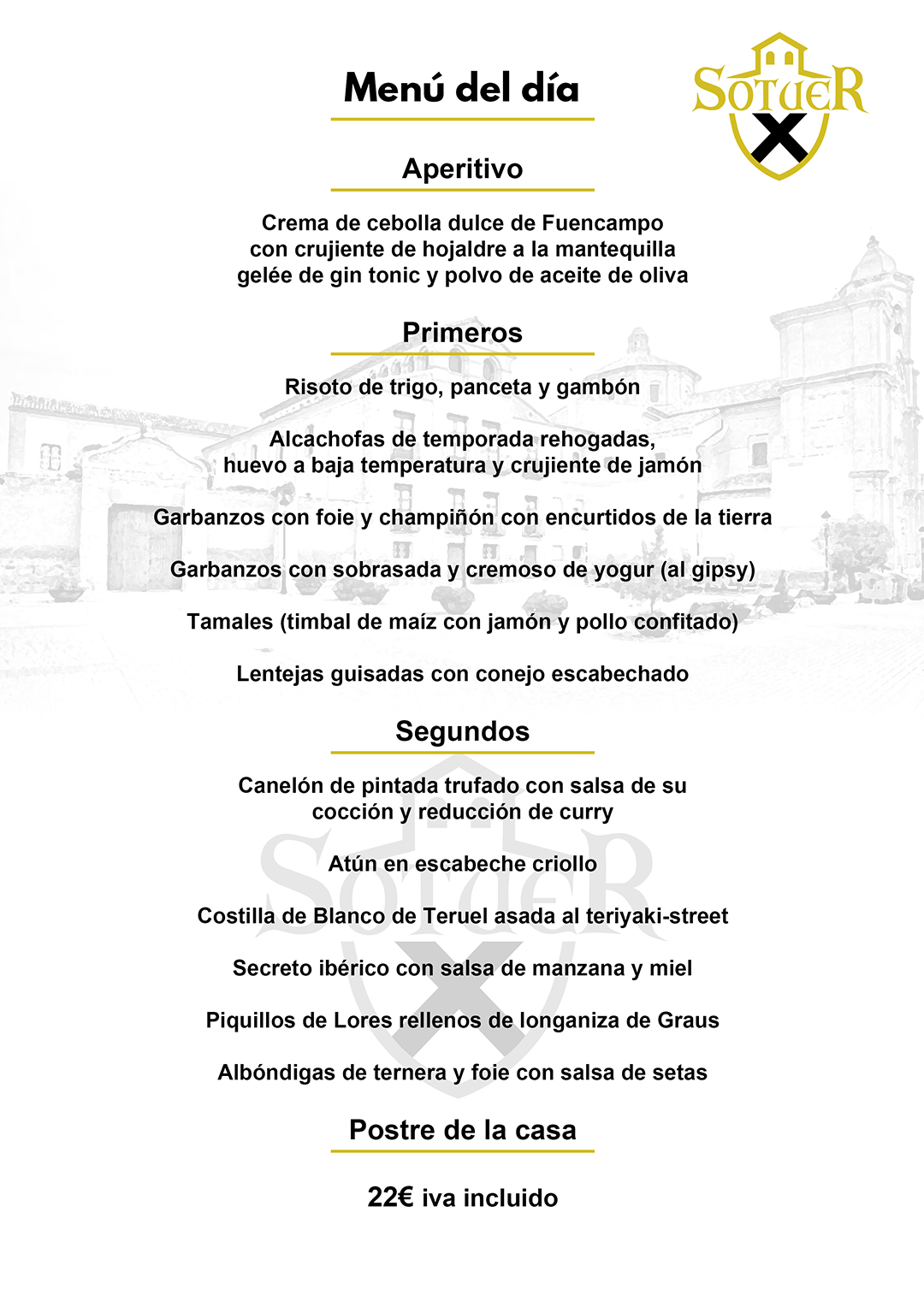 Experiencia Sotuer – Vive la Experiencia Sotuer en Bureta. Menús ...